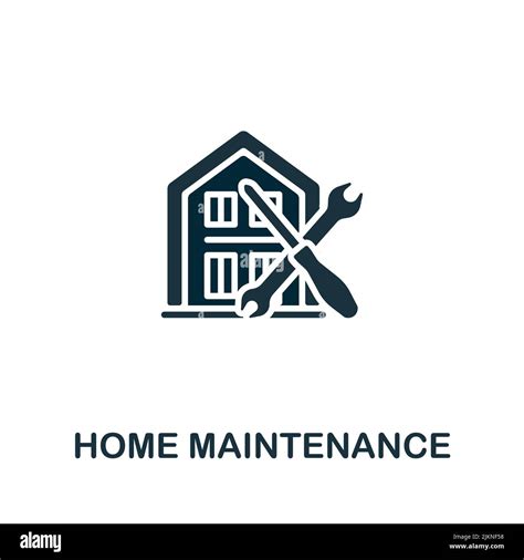 Home Maintenance Icon Monochrome Simple Line Housekeeping Icon For