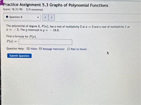 solved practice assignment 5 3 graphs of polynomial