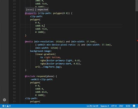 Built In Scss Validation Is Erroneously Reporting Nested Support
