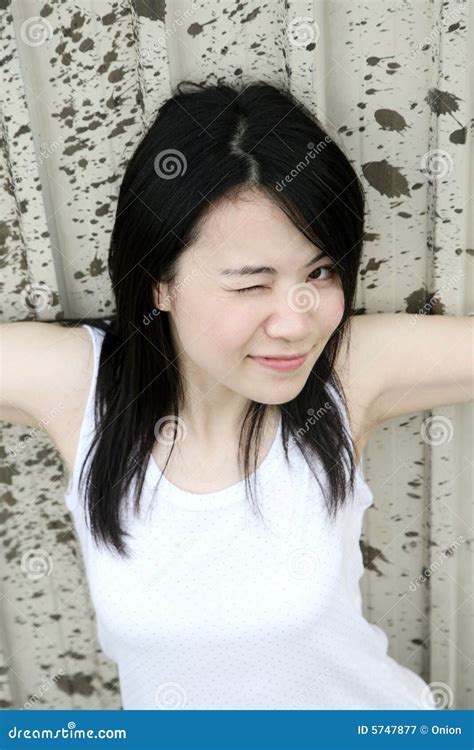 Cute Asian Girl Looking At Viewer Stock Image Image Of Asian Cute