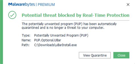 Pup Optional Ubar Threatdown By Malwarebytes