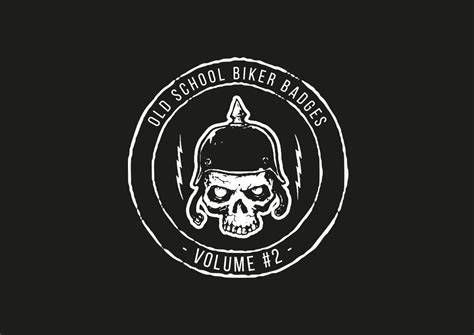 Old School Biker Badges Vol 2 Graphic Objects ~ Creative Market
