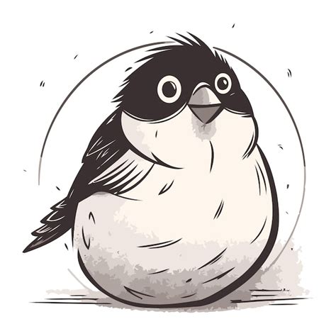 可愛い漫画のペンギン 白い背景のベクトルイラスト Premium Ai生成ベクトル画像