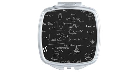 Simple Black White Mathematic Formulas Equations Compact Mirror Zazzle