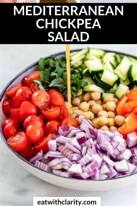 Mediterranean Chickpea Salad 15 Minute Recipe Eat With Clarity