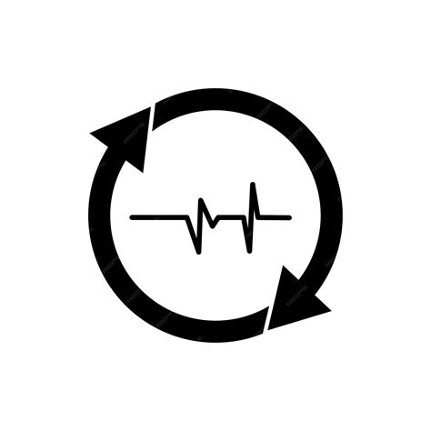 Círculo Setas Com Linha De Saúde Dentro Ilustração Em Vetor Ep 10 Vetor Premium