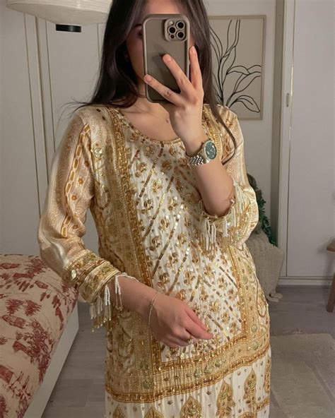 Yellow Beige Georgette Sequence Work Pakistani Suit With Dupatta