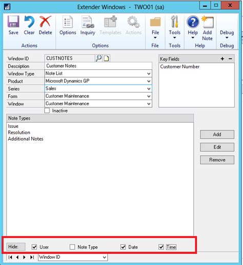 Tech Tuesday Extender Window Notes Hide Fields