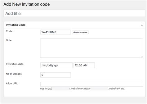 Invitation Code Content Restriction Plugin Wordpress Plugin