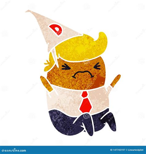 Dunce Hat Doodle Icon Cartoon Hand Drawn Style Isolated On White