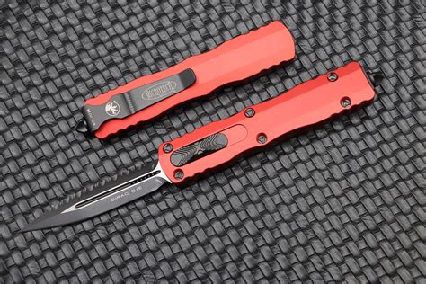 Microtech Dirac Double Edge Fully Serrated And Red 225 3rd