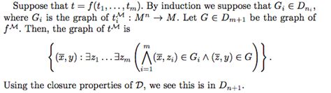 Model Theory Closure Properties Of Definable Sets Mathematics Stack