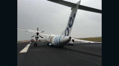 Caught On Video Planes Landing Gear Collapses In Amsterdam Cnn