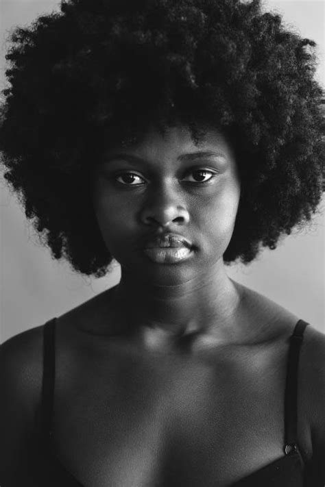 Beautiful Naked Black Woman With Afro Hair Social Template