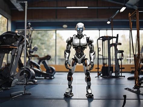 Premium Photo Robot In A Gym
