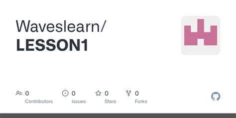 GitHub Waveslearn LESSON