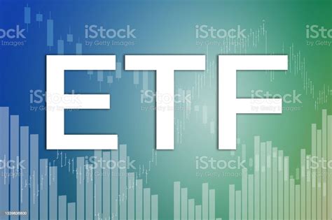 그래프 차트 열 촛불 바 숫자에서 파란색과 녹색 금융 배경에 금융 용어 Etf 추세 위아래로 플랫 3d 일러스트레이션 가격에