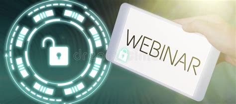Conceptual Display Webinar Business Approach Engaging Online Event Where A Speaker Deliver A
