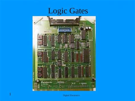ppt digital electronics 1 logic gates digital electronics 2 interest
