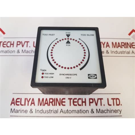 Deif Csq 3 Land Multi Function Synchroscope Meter