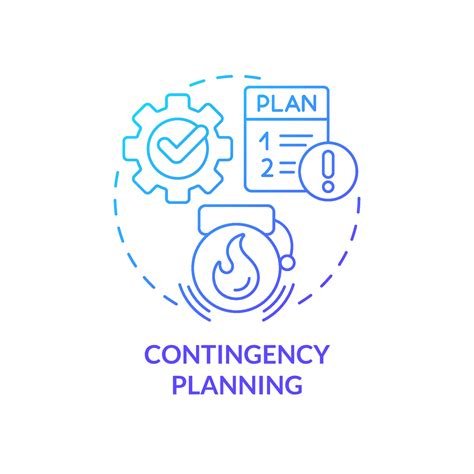 Contingency Planning Blue Gradient Concept Icon Risk Management Benefits Business Strategy
