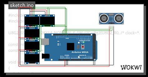 Distance Display Wokwi Esp32 Stm32 Arduino Simulator