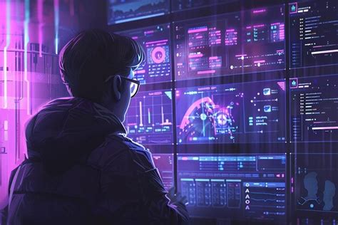 glowing development illustration focused on coding premium ai