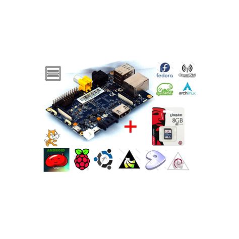 Kit Embedded Pc Bananapi Arm Dual Core 1ghz Sd Card 8gb With Os