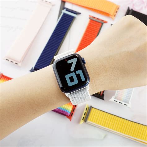 타임루트 애플워치 스포츠 루프 스트랩 벨크로 나일론 밴드 줄