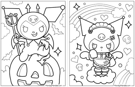 시나모롤 쿠로미 색칠공부 도안 20종 무료 다운로드 네이버 블로그