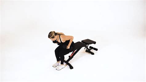One Arm Seated Dumbbell Extension
