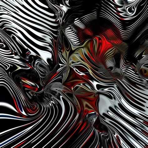 Premium Ai Image Abstract Chrome Folds Reflection