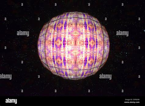 Abstract Light Kaleidoscope Geometric Reflection Cosmic Art Futuristic Orb Sphere Ball