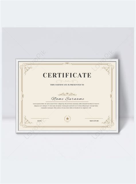 클래식 복고풍 국경 인증서 포스터 이미지 사진 465600450 무료 다운로드