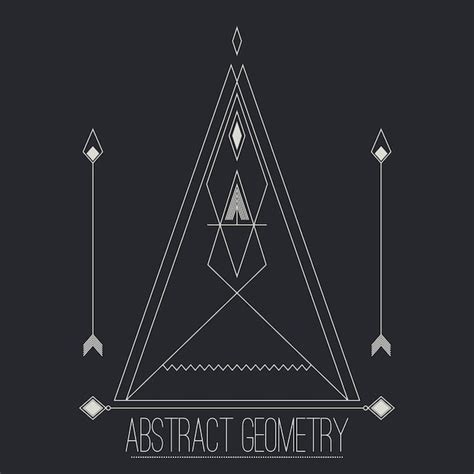 Premium Vector Simple Separate Abstract Geometric Figure With Lines Arrow Cir
