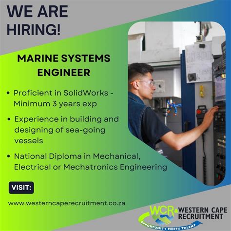 We Are Hiring Marine Systems Engineer Cape Town Closing Date 2nd February 2024 Our Client