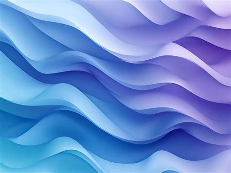 Abstract Fluid Blue Wave Design With Soft Gradients And Smooth Curves Creating A Calm Minimalist