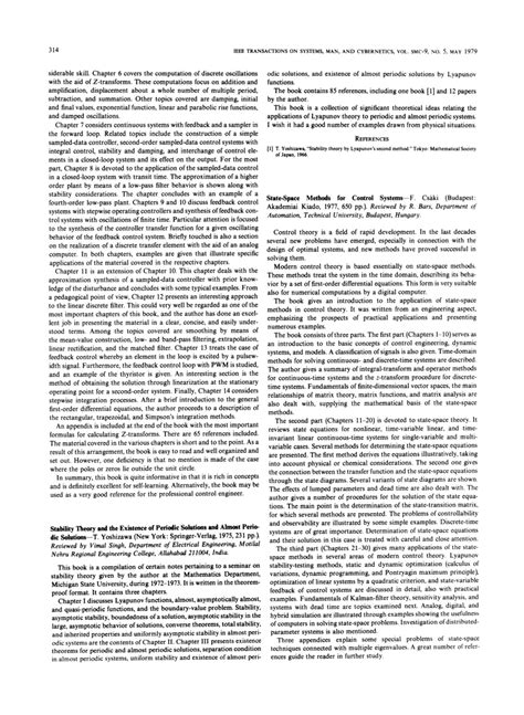 Pdf State Space Methods For Control Systems