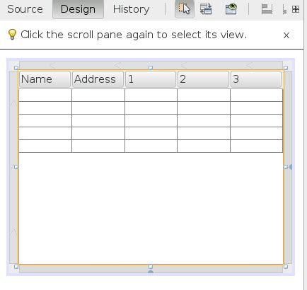 Java Netbeans Custom Table Model Not Showing In Design View Stack