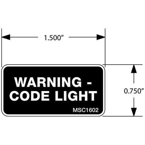 Warning Code Light Decals Pack Of 10 MS Carita