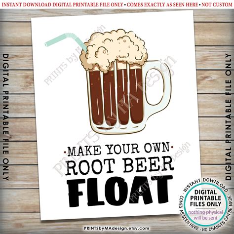 Root Beer Float Sign Ice Cream Soda Station Make Your Own Float Build An Ice Cream Float