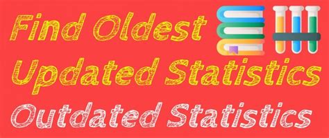 SQL SERVER Find Oldest Updated Statistics Outdated Statistics SQL