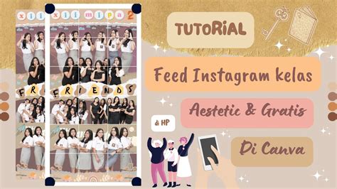 Cara Membuat Puzzle Feeds Instagram Kelas Aestetic Di Aplikasi Canva Design Canva YouTube
