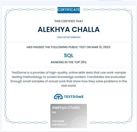 Alekhya C On Linkedin Happy To Announce My Certification