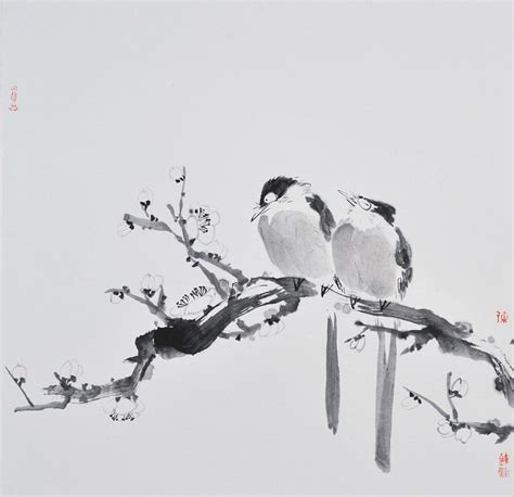 2019纸本水墨 花鸟作品 Ii纯艺术绘画茶舍原创作品 站酷zcool