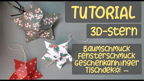 3D Stern Tutorial Baumschmuck Fensterschmuck
