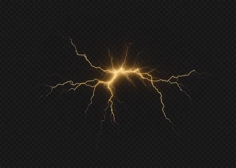 Premium Psd Lightning Isolated Transparency Background