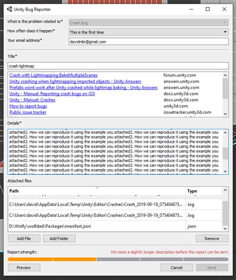 Unity Bug Report Requirements News And General Discussion Unity