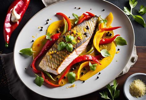 Plancha De Filet De Lieu Aux Poivrons Et Curcuma Recette Facile
