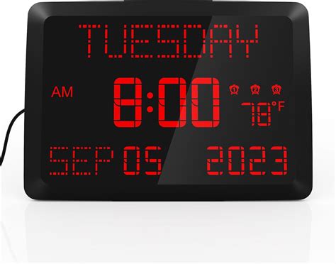 Amazon Raynic Digital Clock 11 5 Large Display Digital Wall